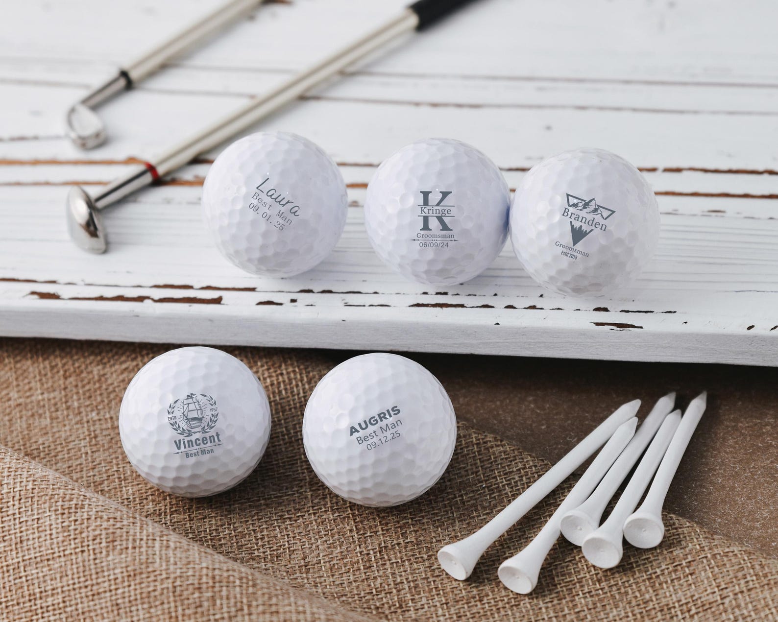 Custom Carving Golf Ball, Personalized Name, Wedding Party Souvenirs ...