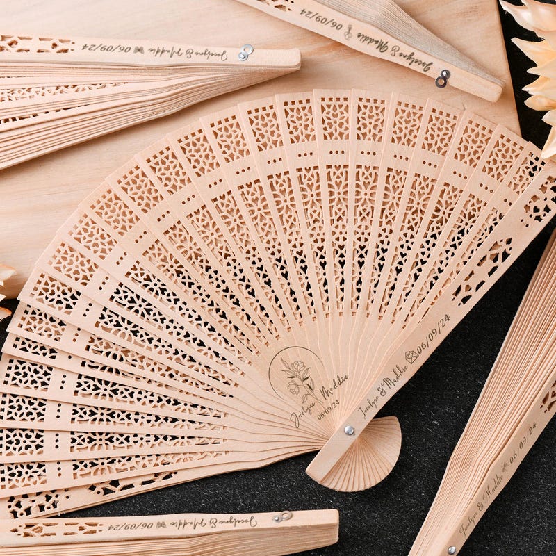Wooden Hand Fan - Etsy