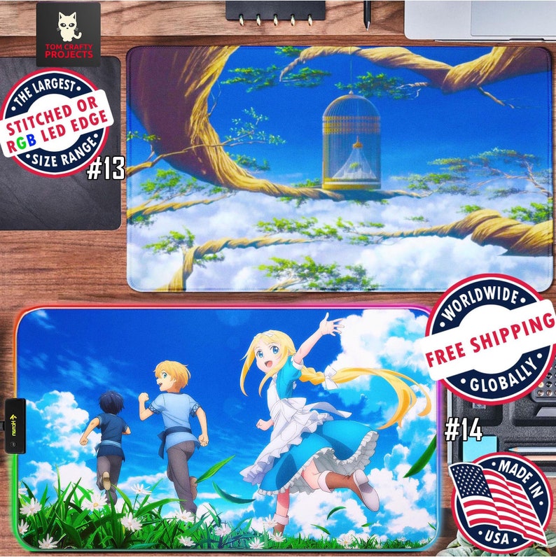 Sword Art Online Mouse Pad Aincrad Landscape Kirito Asuna Alice Gaming ...