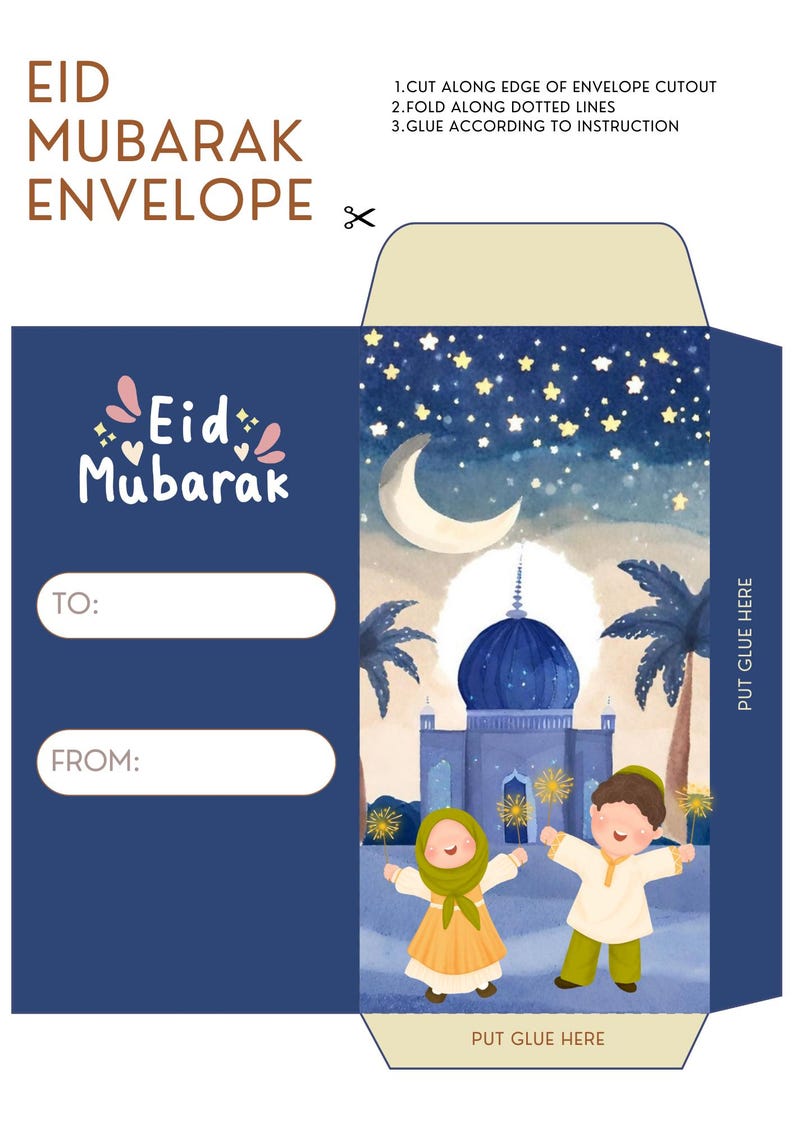 Eid Money Envelope Printable | Eid Envelopes Digital - Etsy