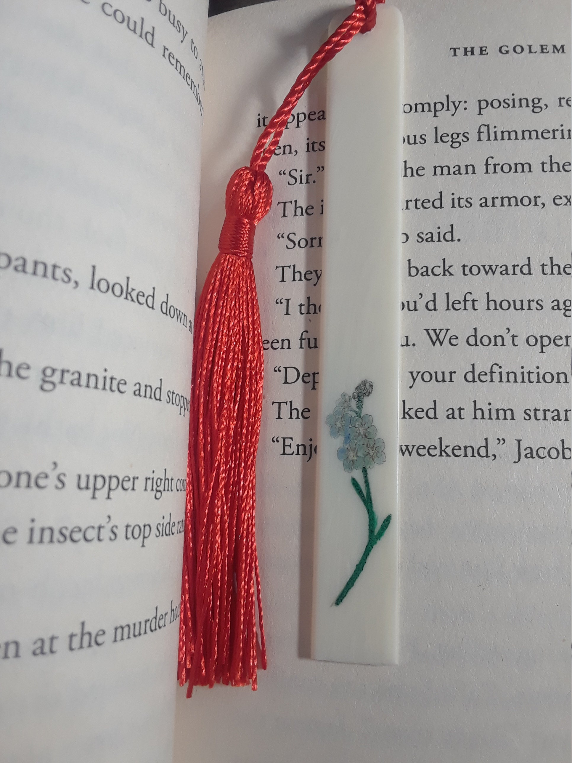 Forget Me Not Scrimshaw Bookmark - Etsy
