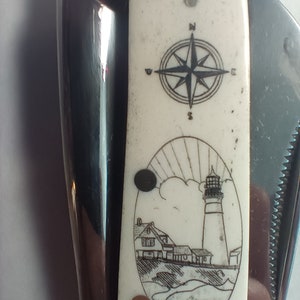 Personalized Scrimshaw Rigging Knife With Portland Head Lighthouse ...