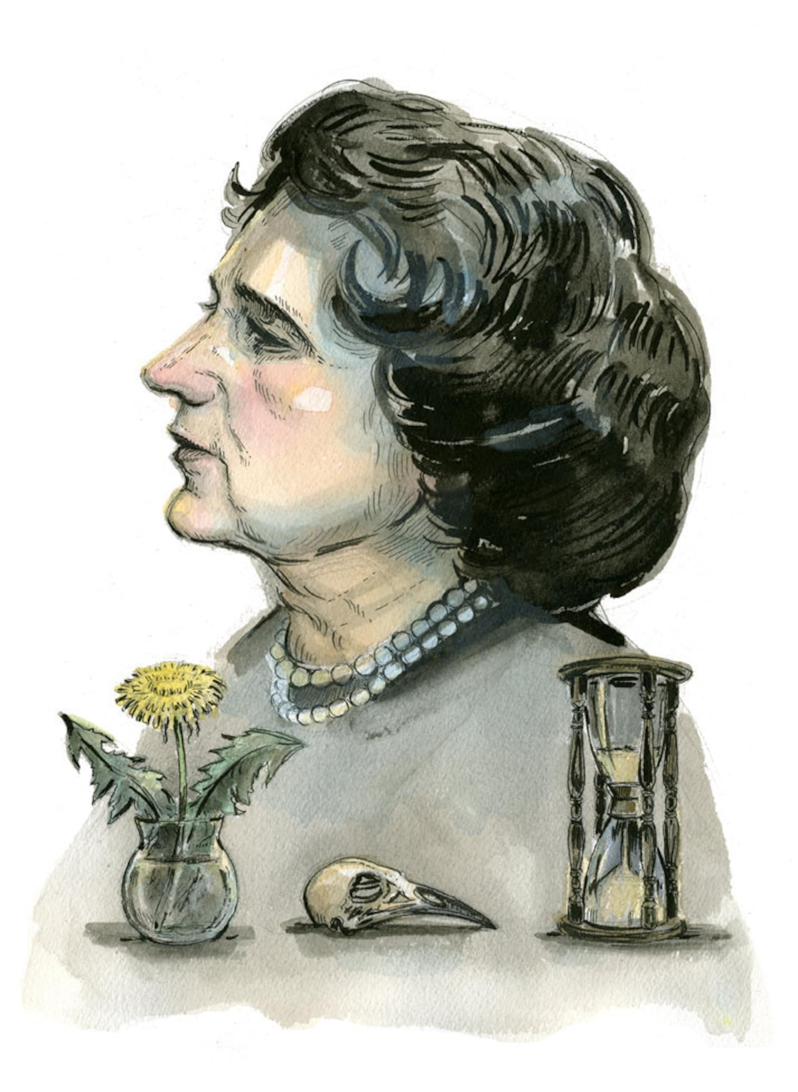 Rachel Carson Portrait, Scientist Series- Illustration Print in ...