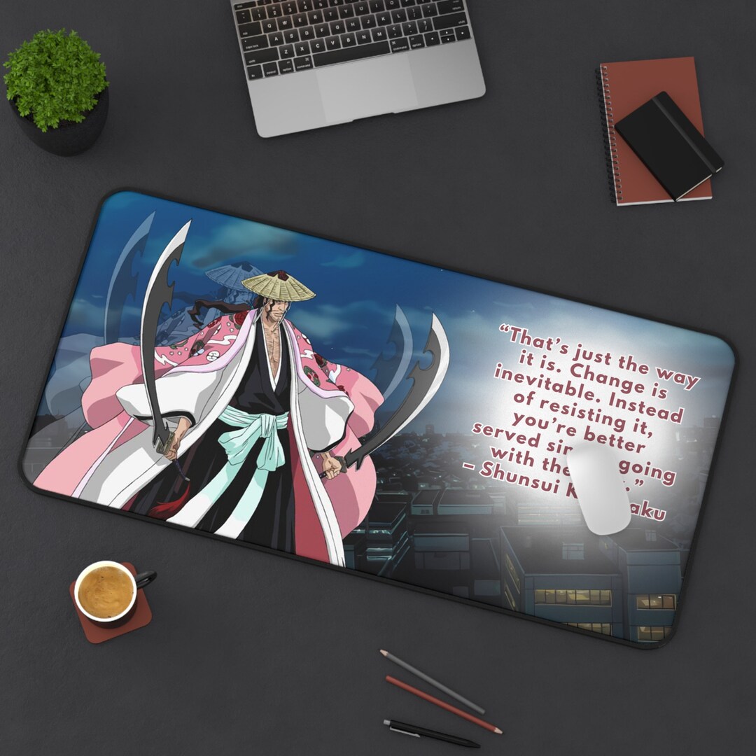 Anime Deskmat, Bleach Anime Desk Mat, Shunsui Kyoraku Large Mousepad - Etsy