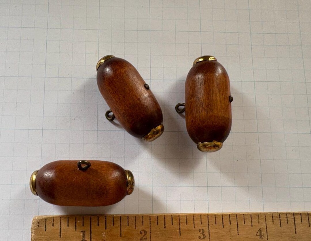 Wood Coat or Sweater Barrel Buttons- Lot of 3 - Etsy