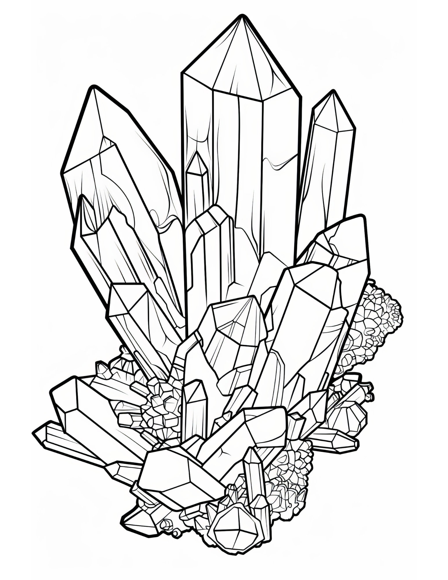 25 Crystals Coloring Book, Printable Crystals Coloring Pages, Instant ...