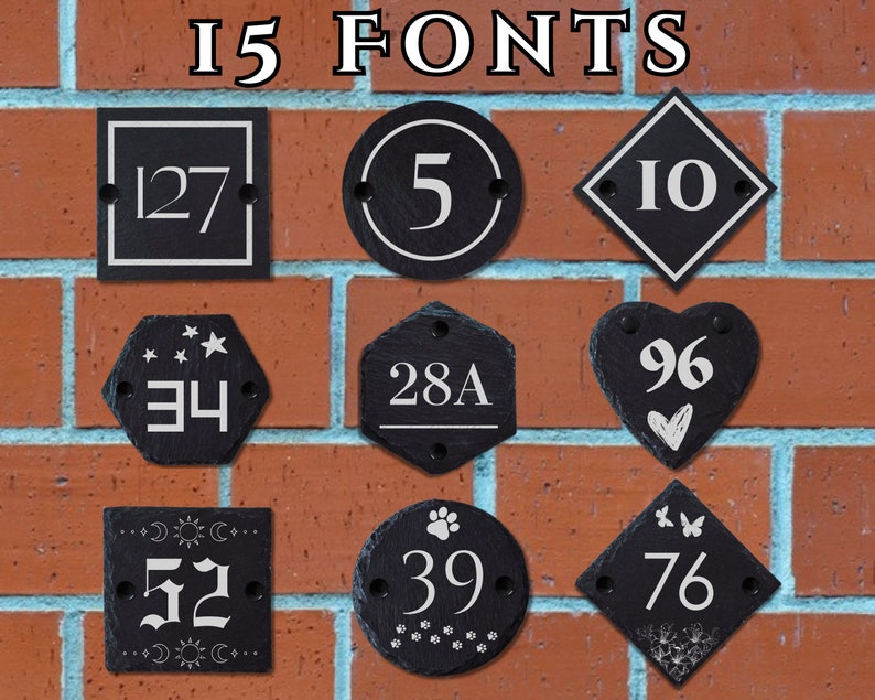 Personalized Slate House Number Sign: Engraved Address Plaque - Etsy UK