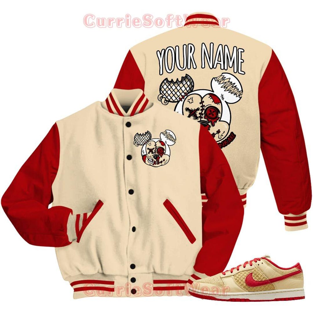 Dunk Low Strawberry Waffle Varsity Jacket, Custom Name Got Em Drip All ...