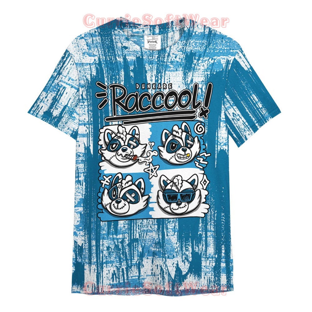 Curriesoft Matching JD Powder Blue 9s Shirt Raccool Raccoon Glitch Art Shirt Unisex - Etsy