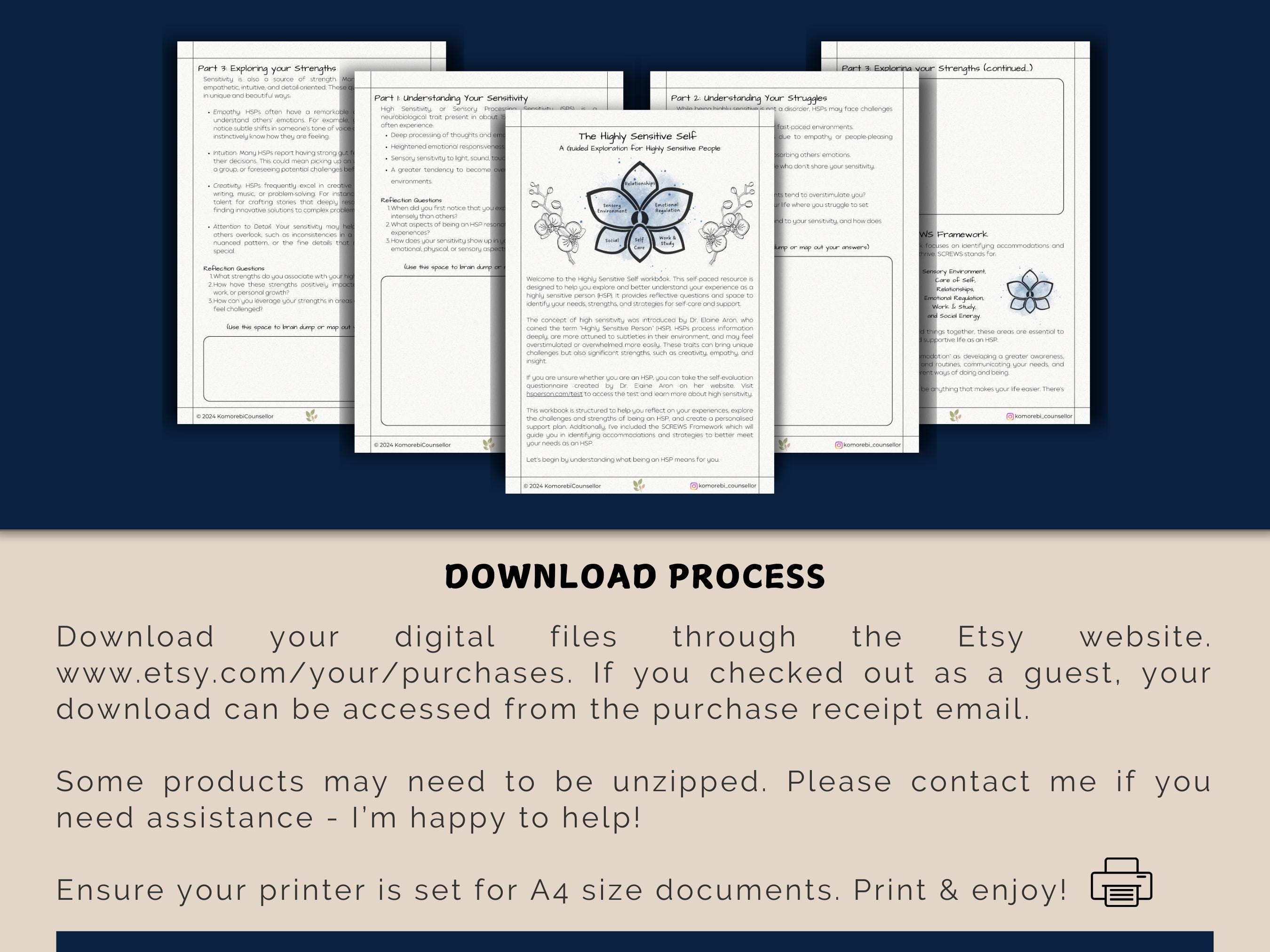 Highly Sensitive Person Workbook – A Guided Exploration of Self-care ...