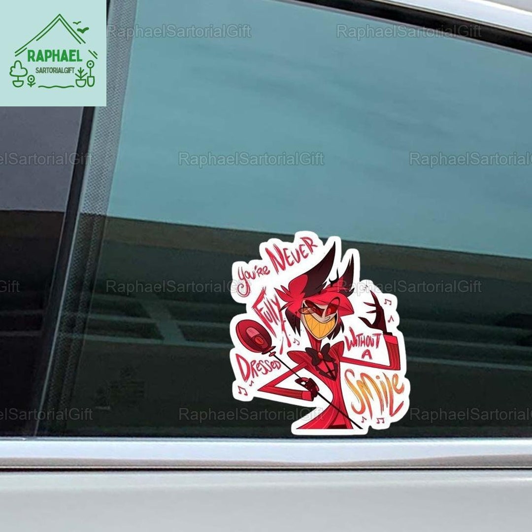 Alastor Car Window Sticker, Alastor Car Sticker, Hazbin Hotel Bumper ...