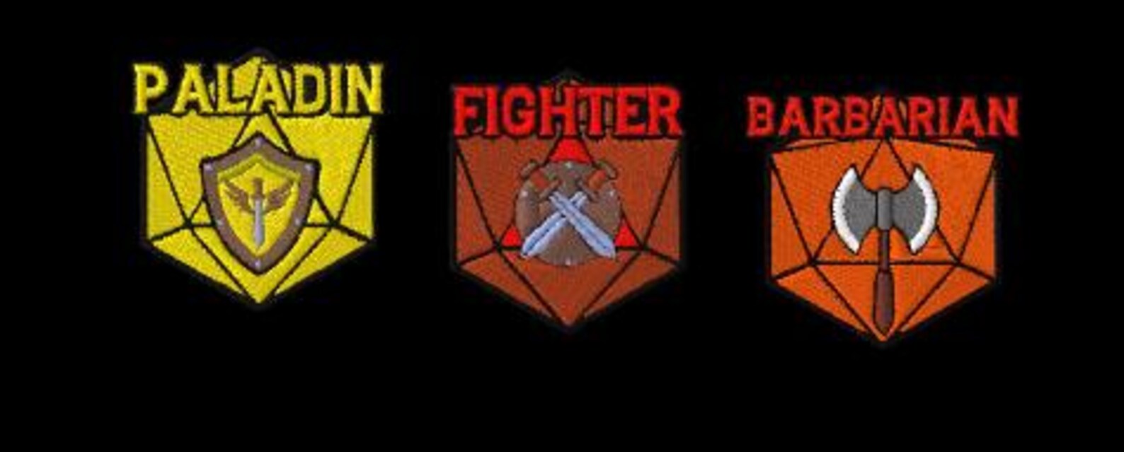 Dnd Class Patch Embroidery Designs - Etsy