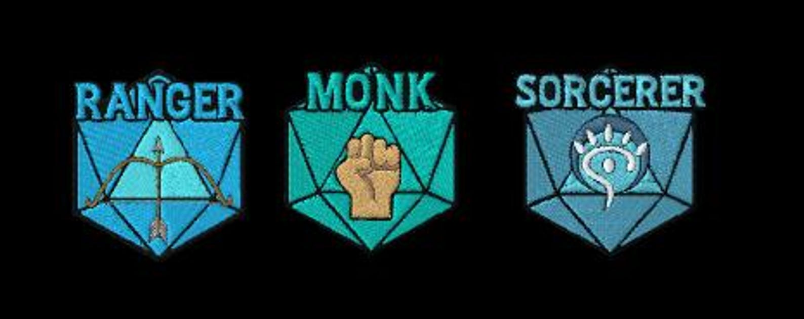 Dnd Class Patch Embroidery Designs - Etsy