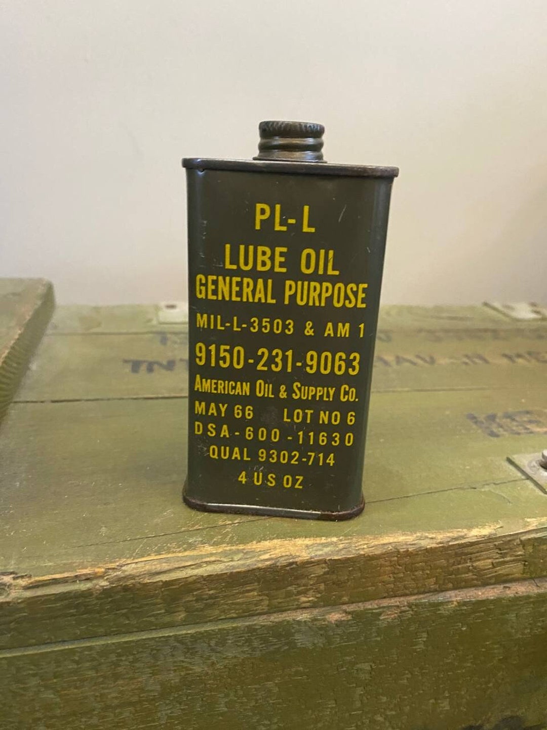 Vintage American Military Oil Can 1940's - Etsy