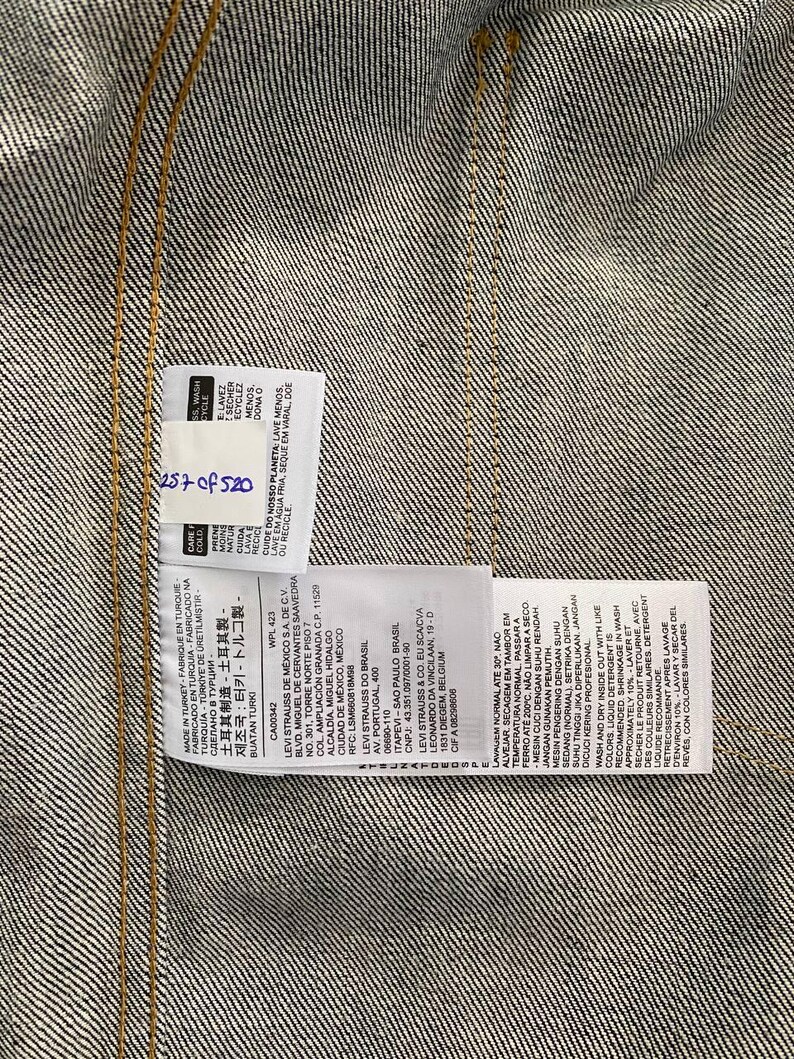 1944 Levis S506XXE WW2 Type 1 Raw Denim Jacket T Back Ultra Rare ...