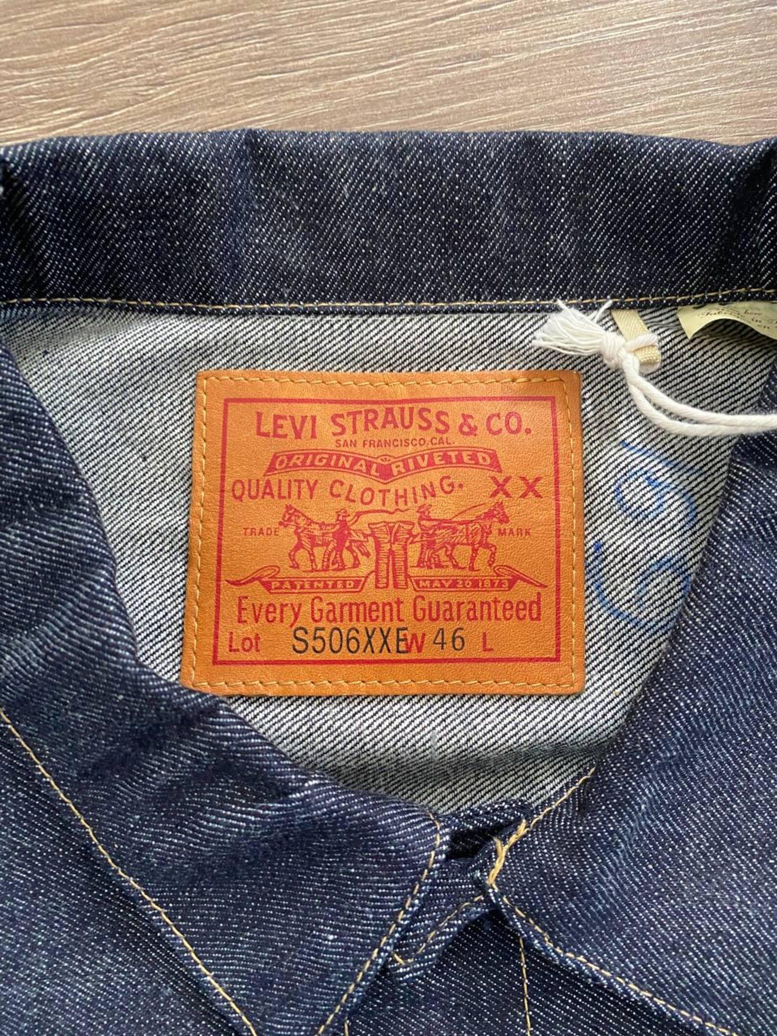 1944 Levis S506XXE WW2 Type 1 Raw Denim Jacket T Back Ultra Rare ...