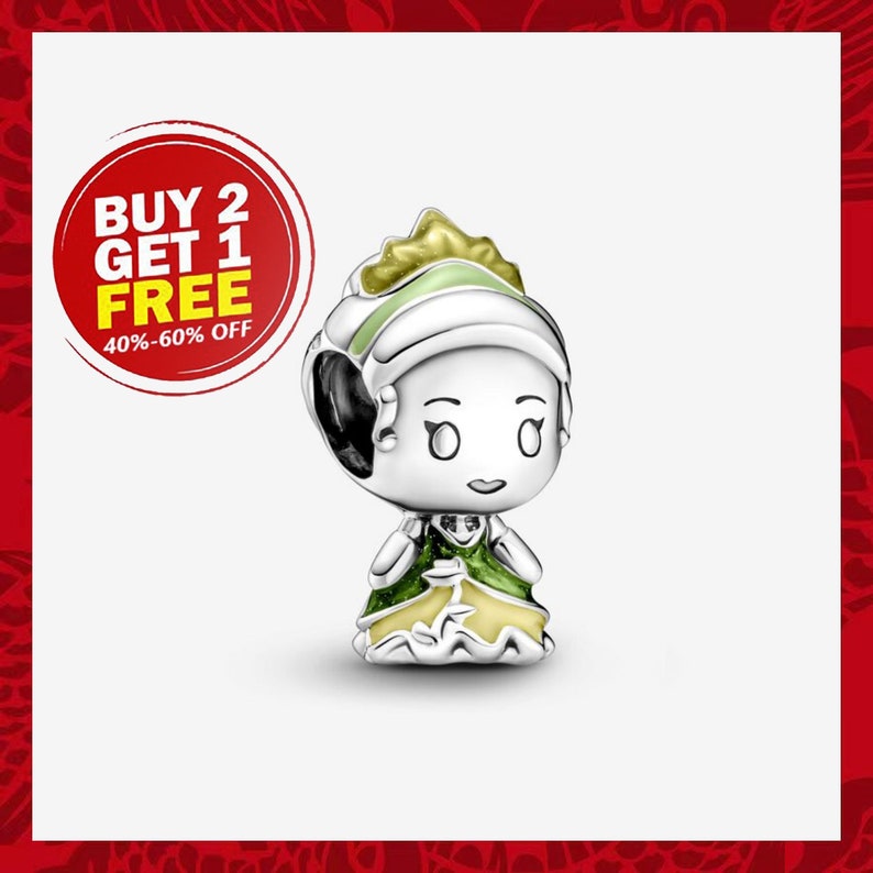 Disney Princess Tiana and the Frog Charm, Charms for Bracelet, Girl ...