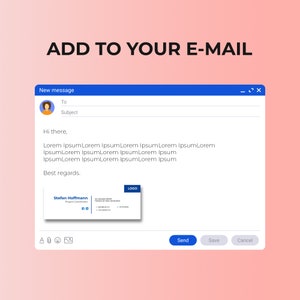 Clean Email Signature | Email Signature Template Canva | Email ...