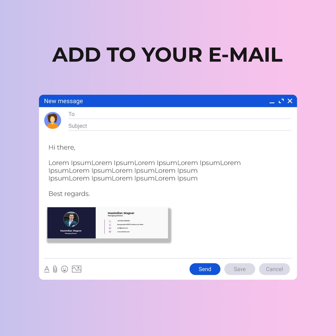 Professional and Modern Email Signature | Customizable Email Signature ...