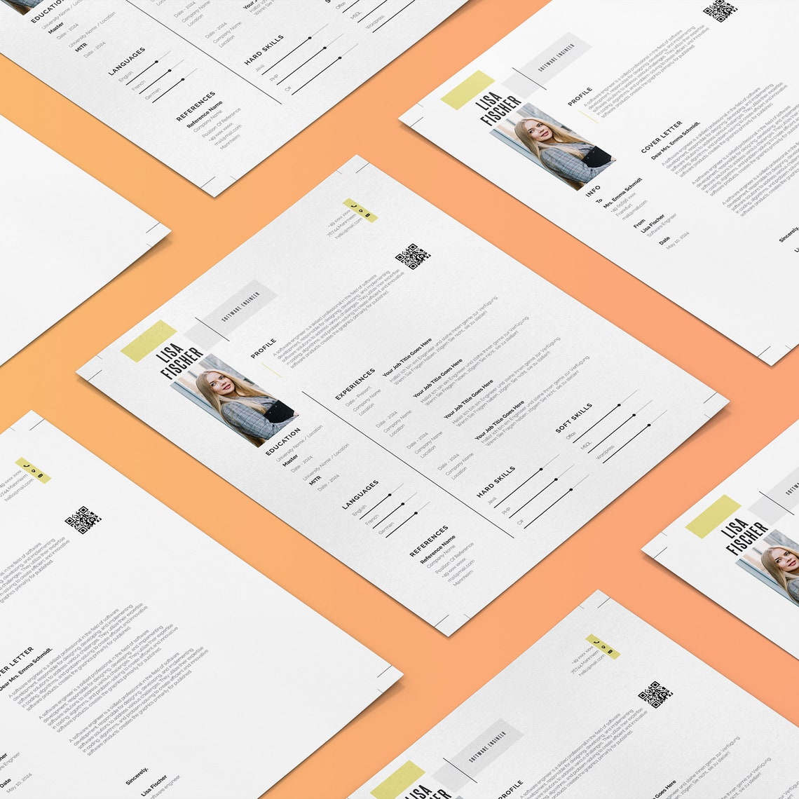 Editable Modern Cv Template for Word, Resume Template, Modern Resume ...