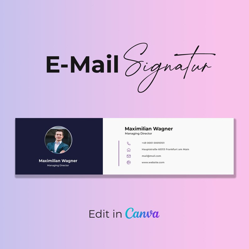 Professional and Modern Email Signature | Customizable Email Signature ...