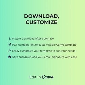 Canva Editable Email Signature Template | Email Signature Template ...