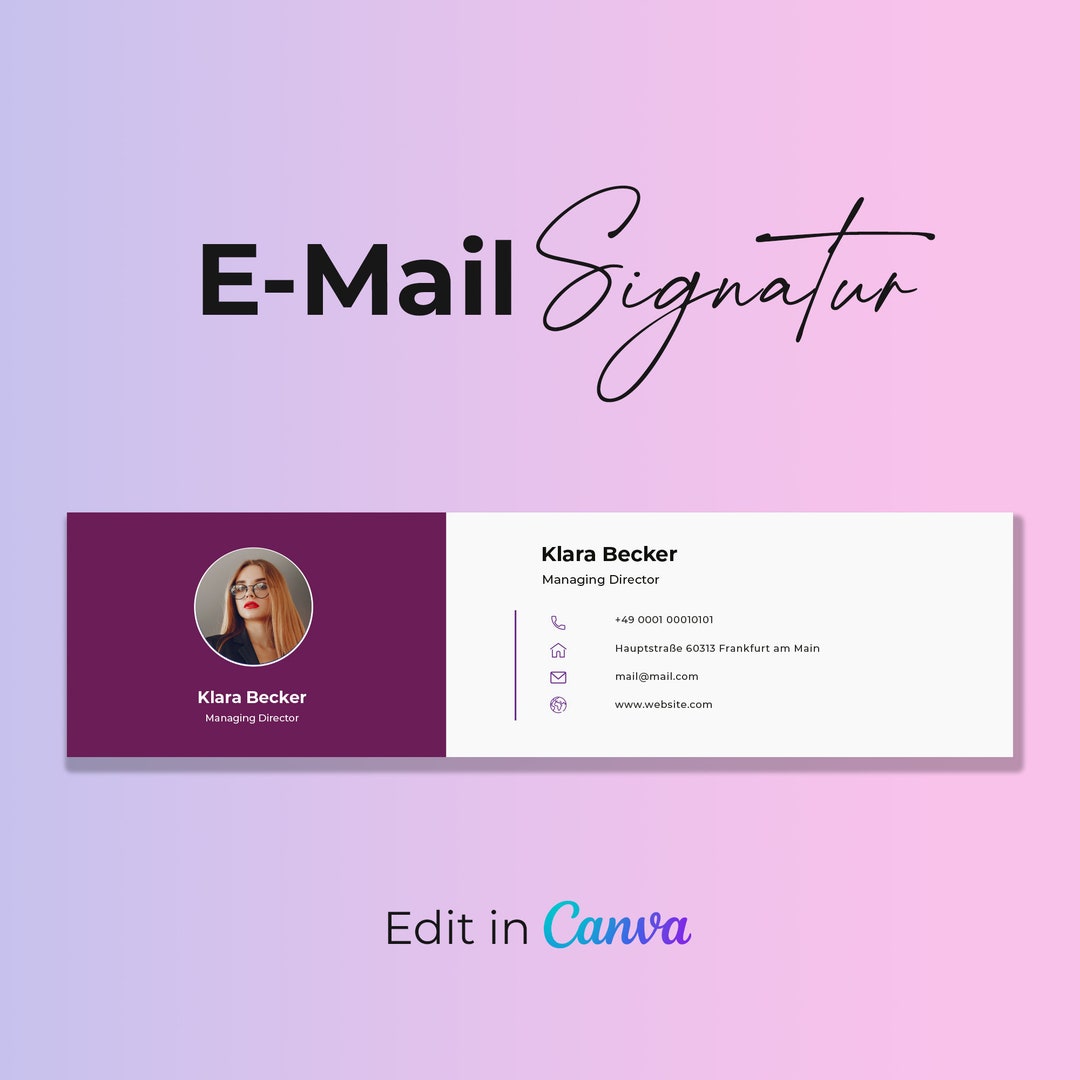 Professional and Modern Email Signature | Customizable Email Signature ...