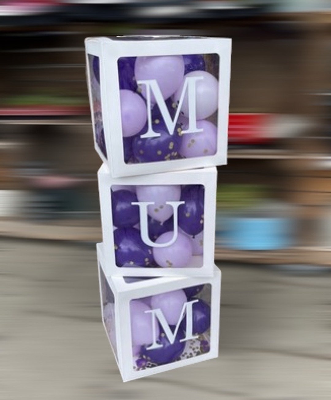 Birthday Ballon Box (can Be Personalised or a Message on Box) - Etsy