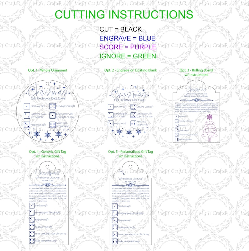 DIGITAL FILE - Gift Exchange Dice Game Christmas Ornament, SVG File for ...