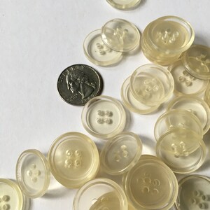 Large Vintage Transparent Craft Buttons, Set of 40, 7/8" in Diameter ...
