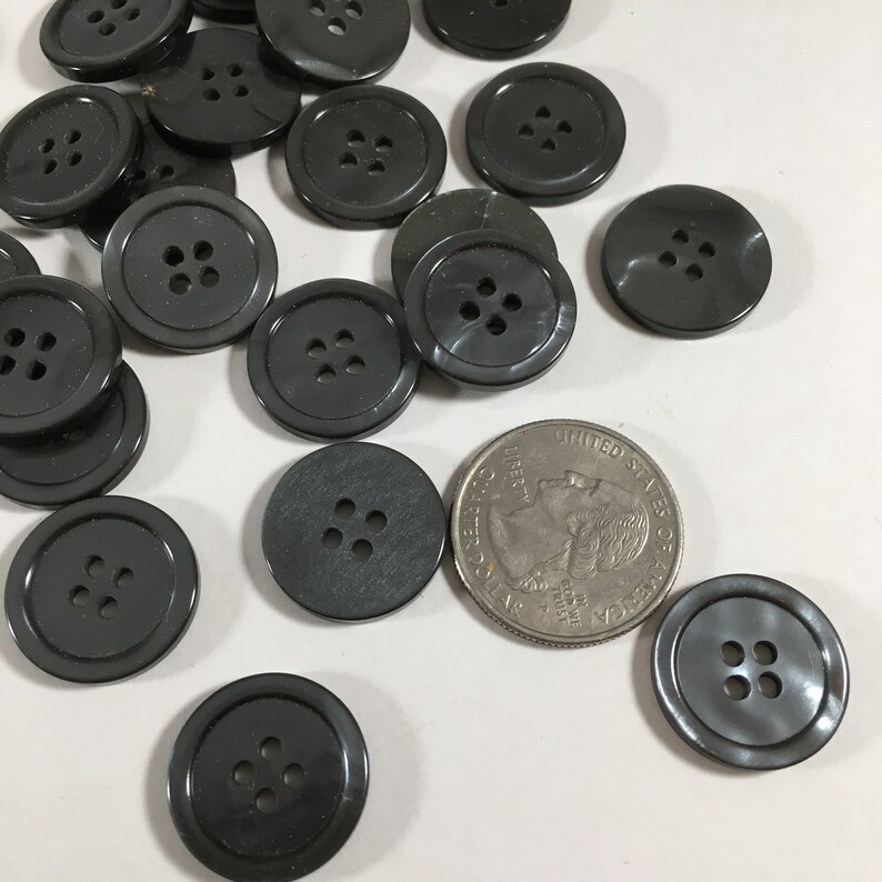 Shiny Vintage Medium Gray Buttons Set of 15 New Old Stock | Etsy