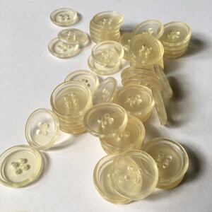 Large Vintage Transparent Craft Buttons, Set of 40, 7/8" in Diameter ...
