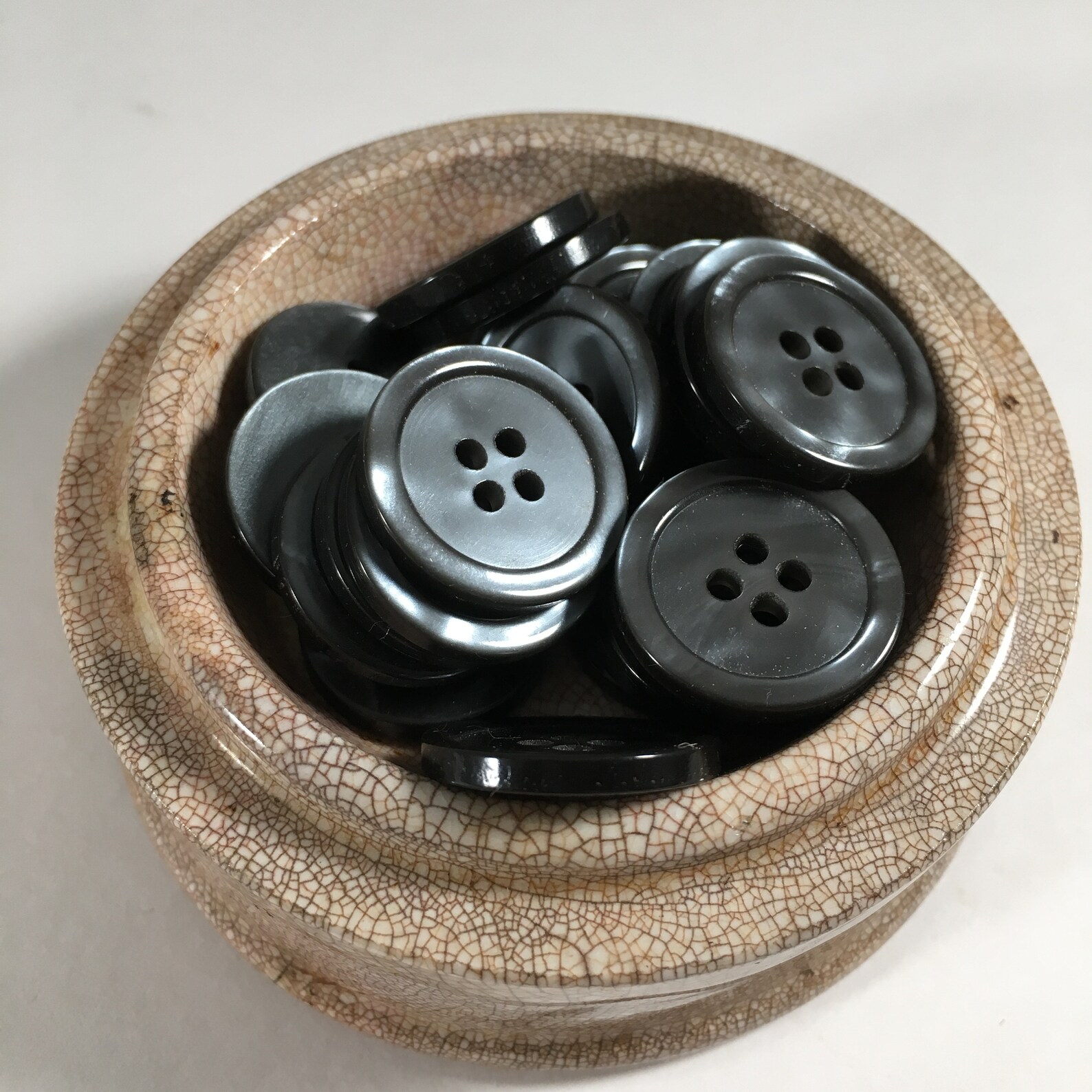 Shiny Vintage Medium Gray Buttons Set of 15 New Old Stock | Etsy