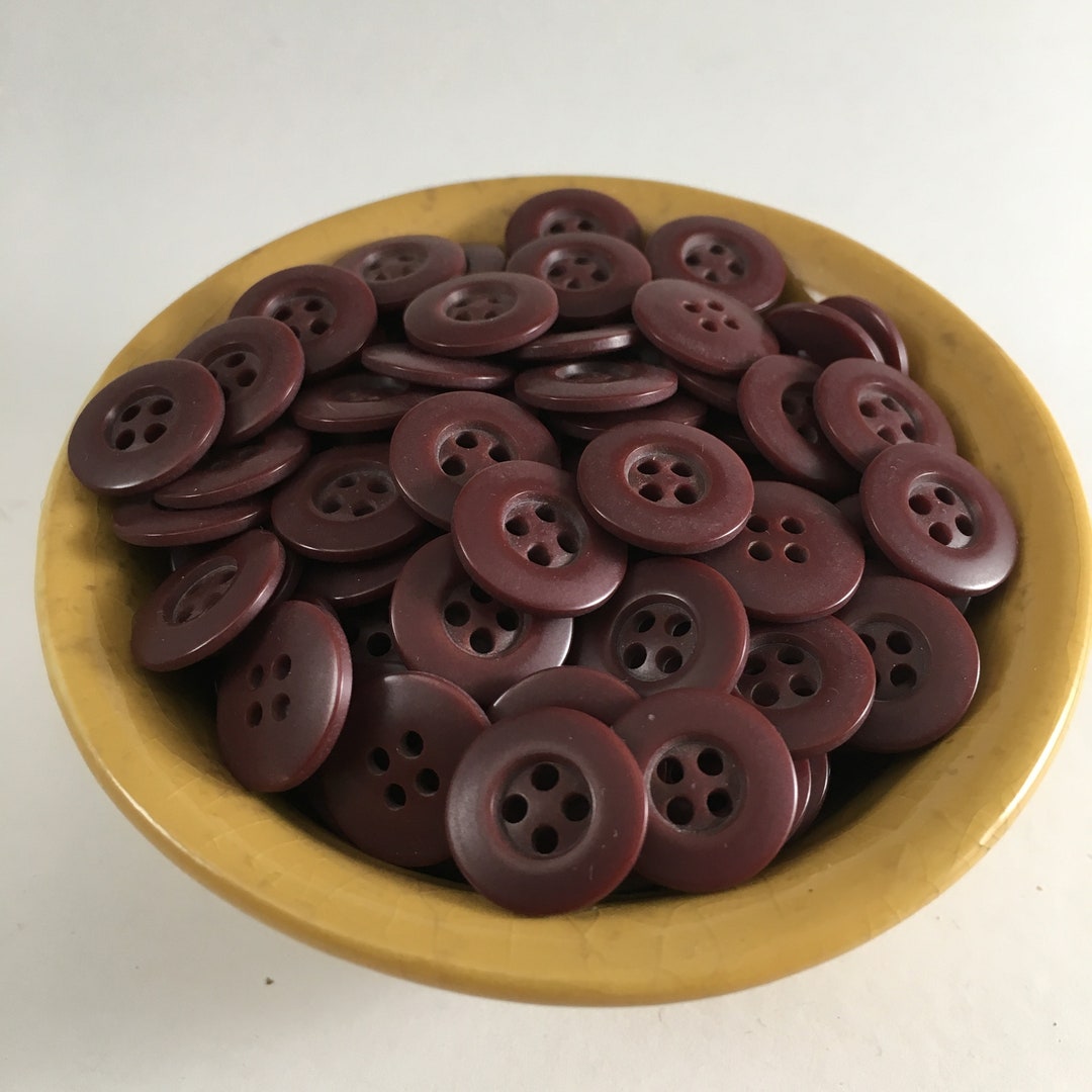 Vintage Buttons Deep Red Buttons Set of 20 Maroon - Etsy