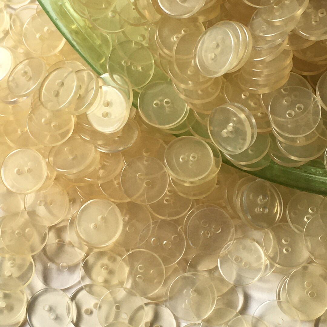Transparent Vintage Stabilizer Backer Button Mix, Lot of 45 See-through ...