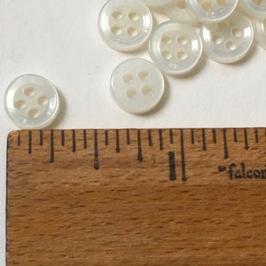 Small Shiny White Vintage Buttons, 5/16" in Diameter, Lot of 60, Idea ...