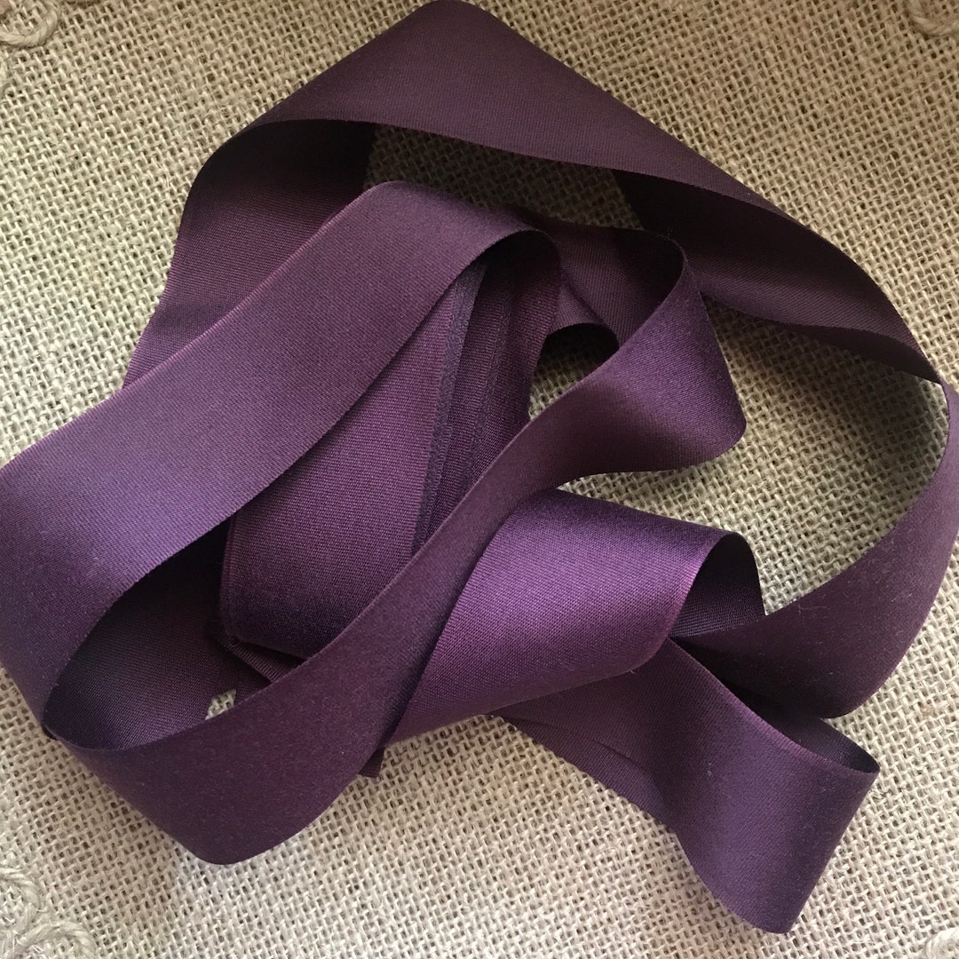 Deep Purple Ribbon, 4 Yards, 1 1/2 Wide, Vintage Sustainable Supplies ...