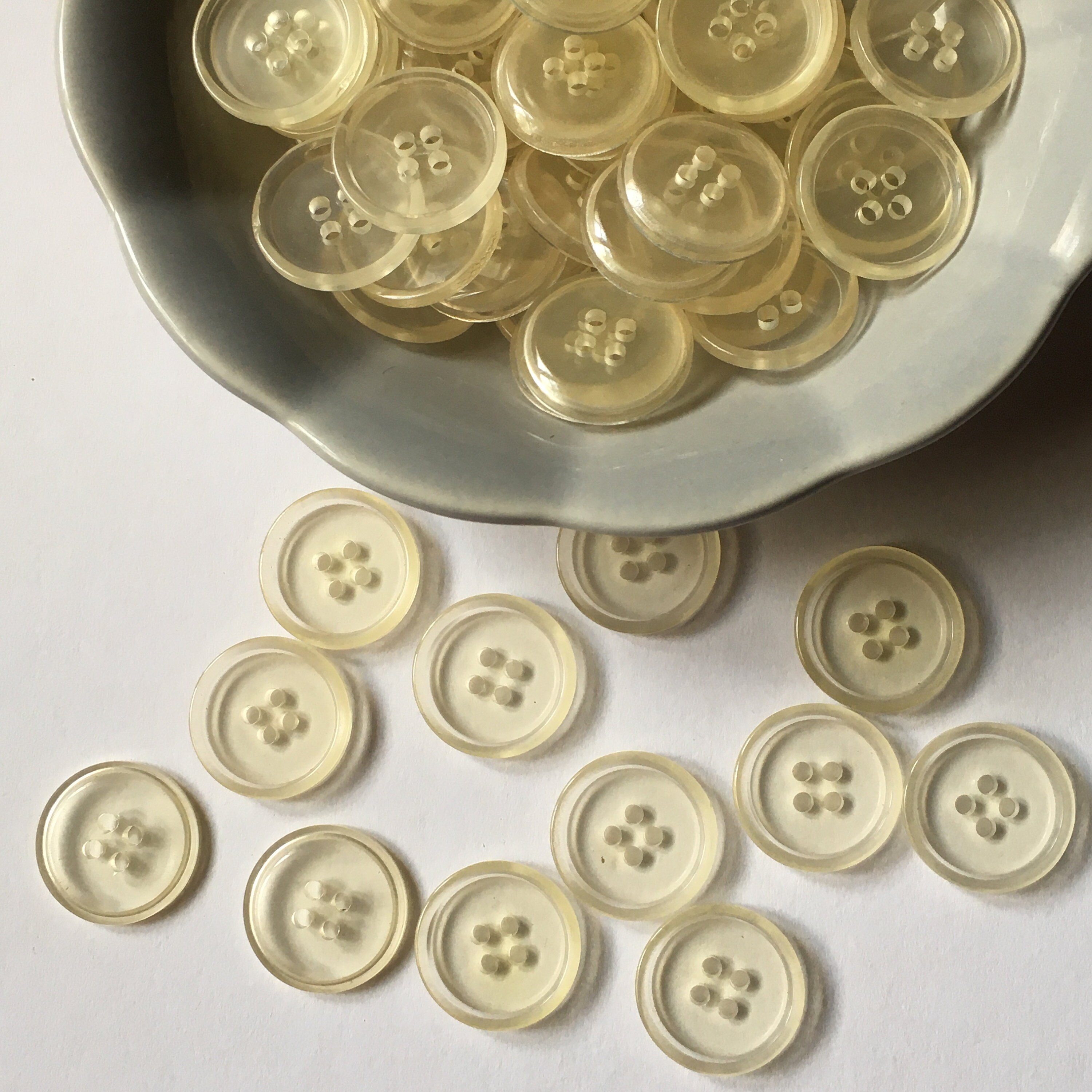 Large Vintage Transparent Craft Buttons Set of 40 7/8 | Etsy