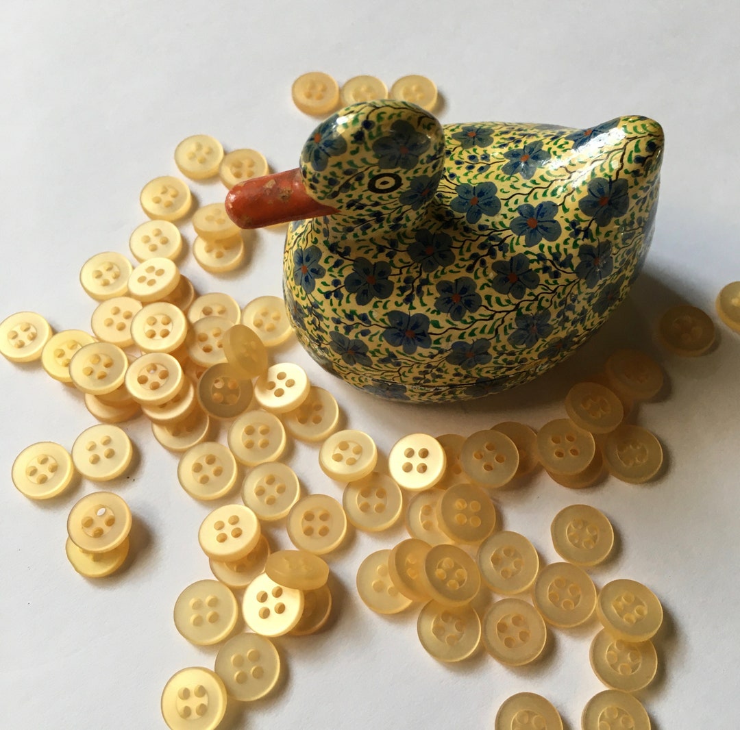 Tiny Peach Buttons, Set of 50, Small Button With Sew Through Holes, 3/8 ...