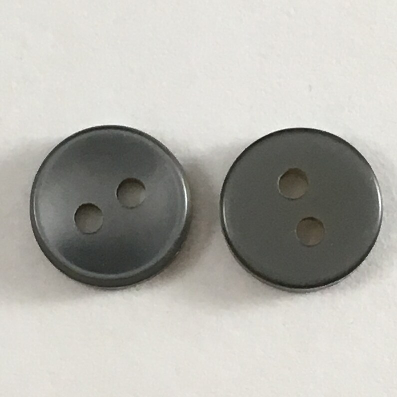 Tiny Gray Concave Buttons Lot of 75 Small Shirt Button Ideal - Etsy