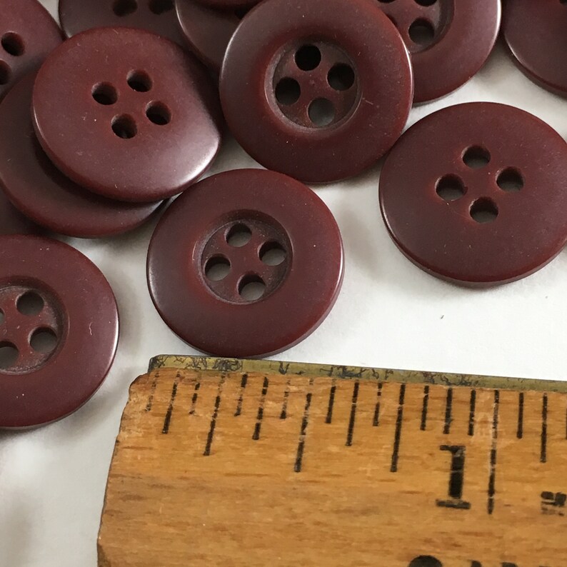 Vintage Buttons Deep Red Buttons Set of 20 Maroon - Etsy