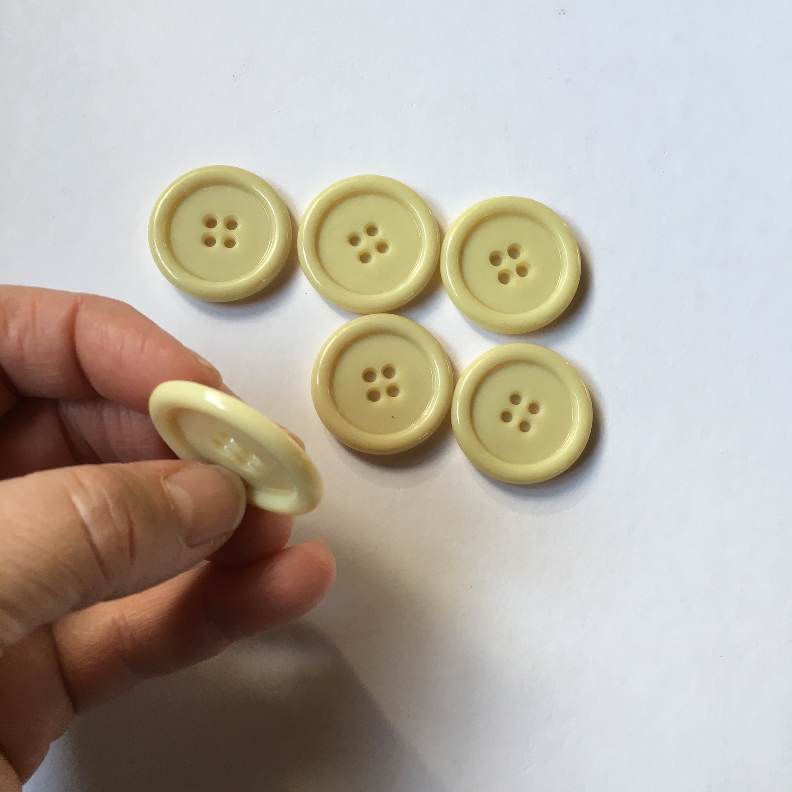 Large Vintage Almond Colored Buttons Set of 6 Coat Jacket | Etsy