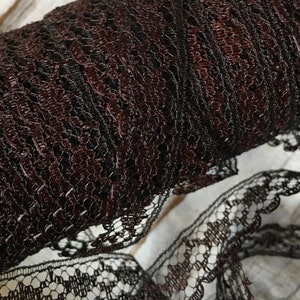 Dark Brown Lace 4.5 Yards 1/2 Wide Stiff Narrow Lace - Etsy