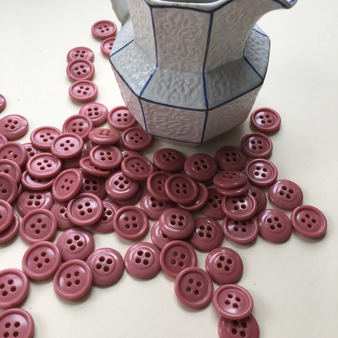 Vintage Buttons Mauve Rose Set of 20, Dress Button, 5/8 in Diameter - Etsy