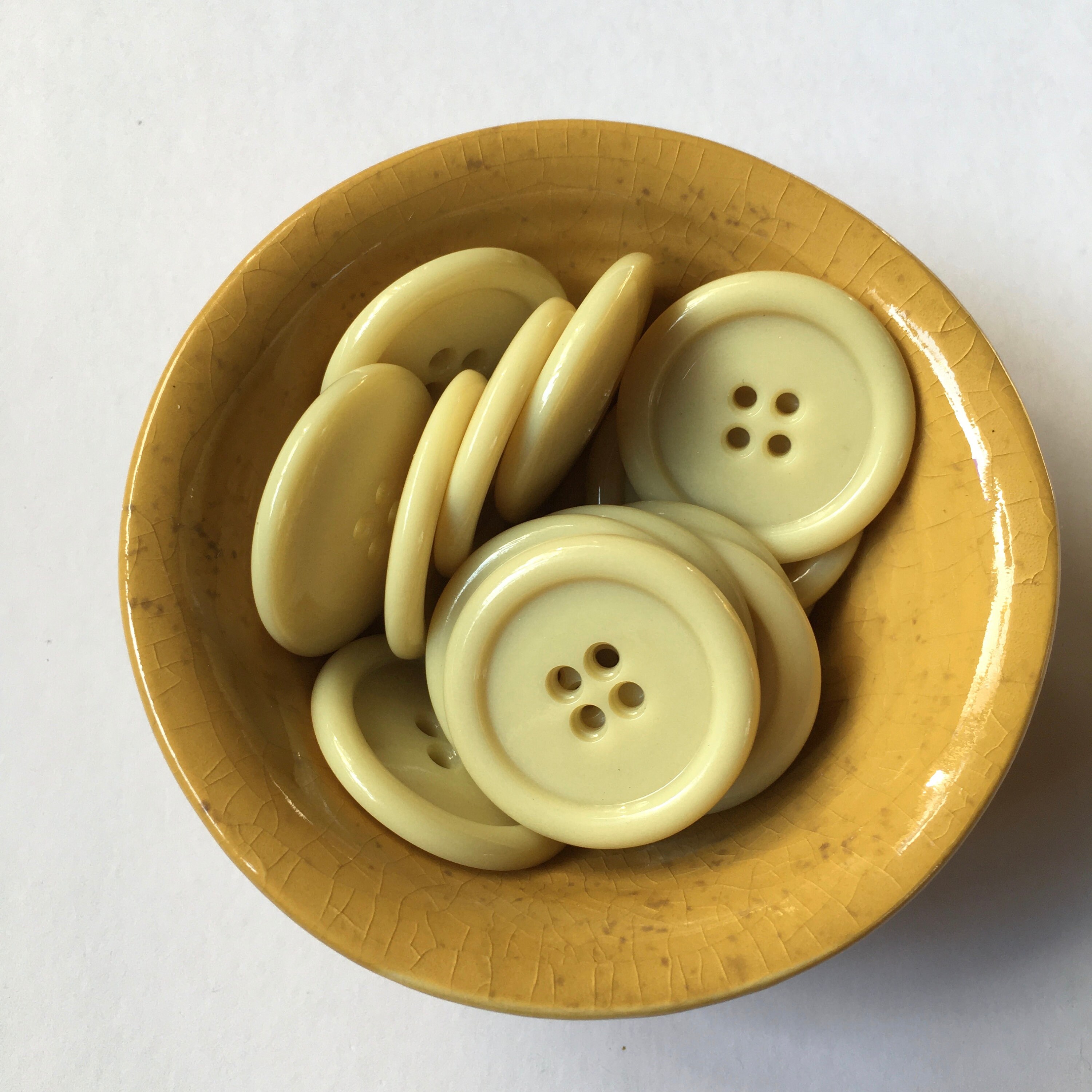 Large Vintage Almond Colored Buttons Set of 6 Coat Jacket | Etsy