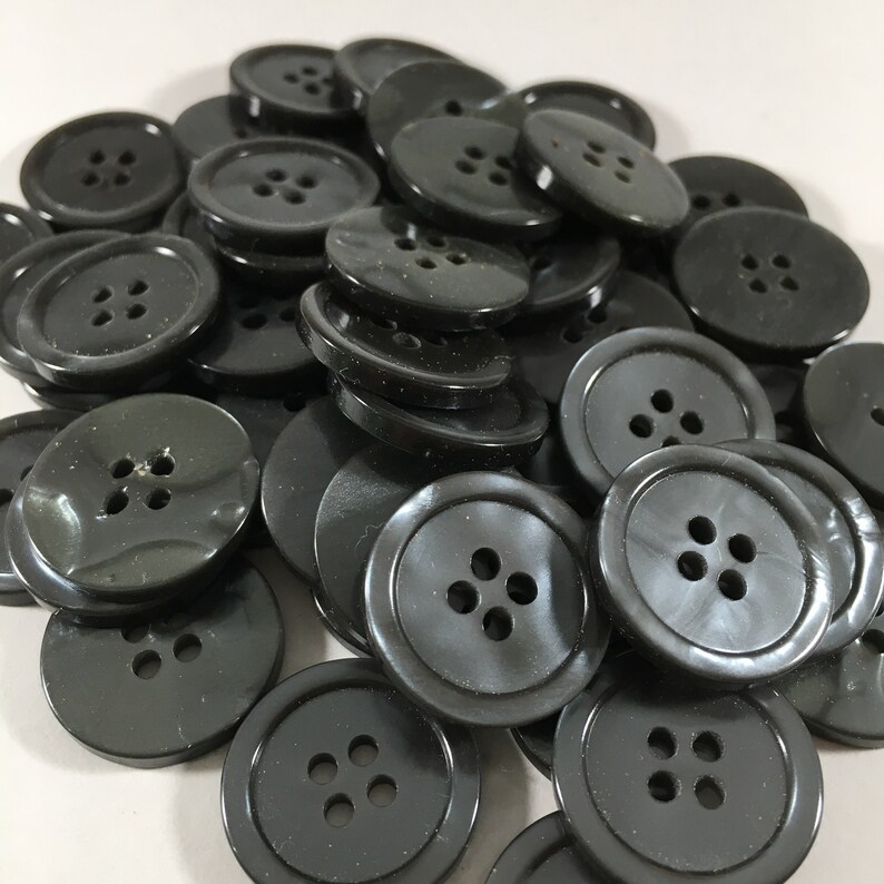 Shiny Vintage Medium Gray Buttons Set of 15 New Old Stock | Etsy