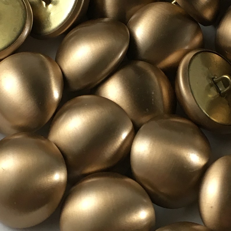Metal Gold Dome Buttons With Wire Shank Dull Matte Finish | Etsy