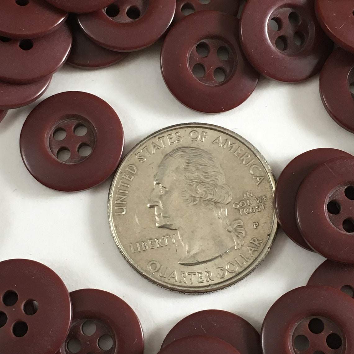 Vintage Buttons Deep Red Buttons Set of 20 Maroon - Etsy