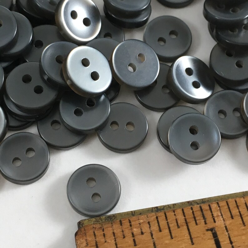 Tiny Gray Concave Buttons Lot of 75 Small Shirt Button Ideal - Etsy