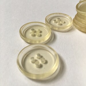Large Vintage Transparent Craft Buttons, Set of 40, 7/8" in Diameter ...